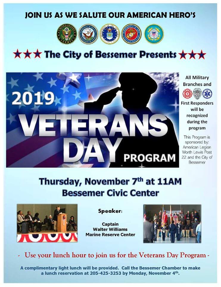 Veteran’s Day Program – The City of Bessemer